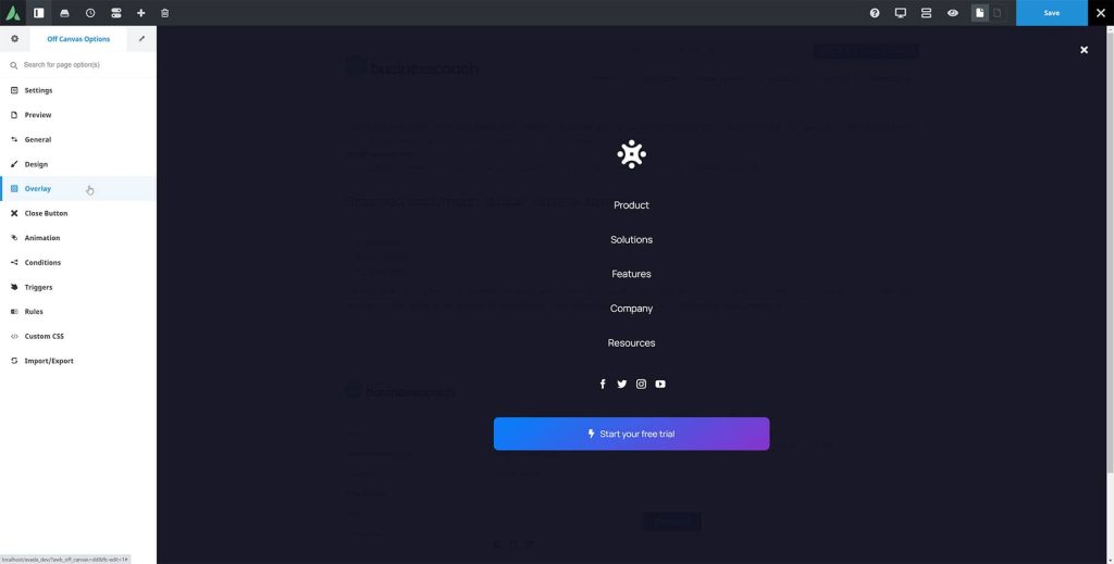 AVADA - How To Use The Off Canvas Builder - TECH PRIME WEB